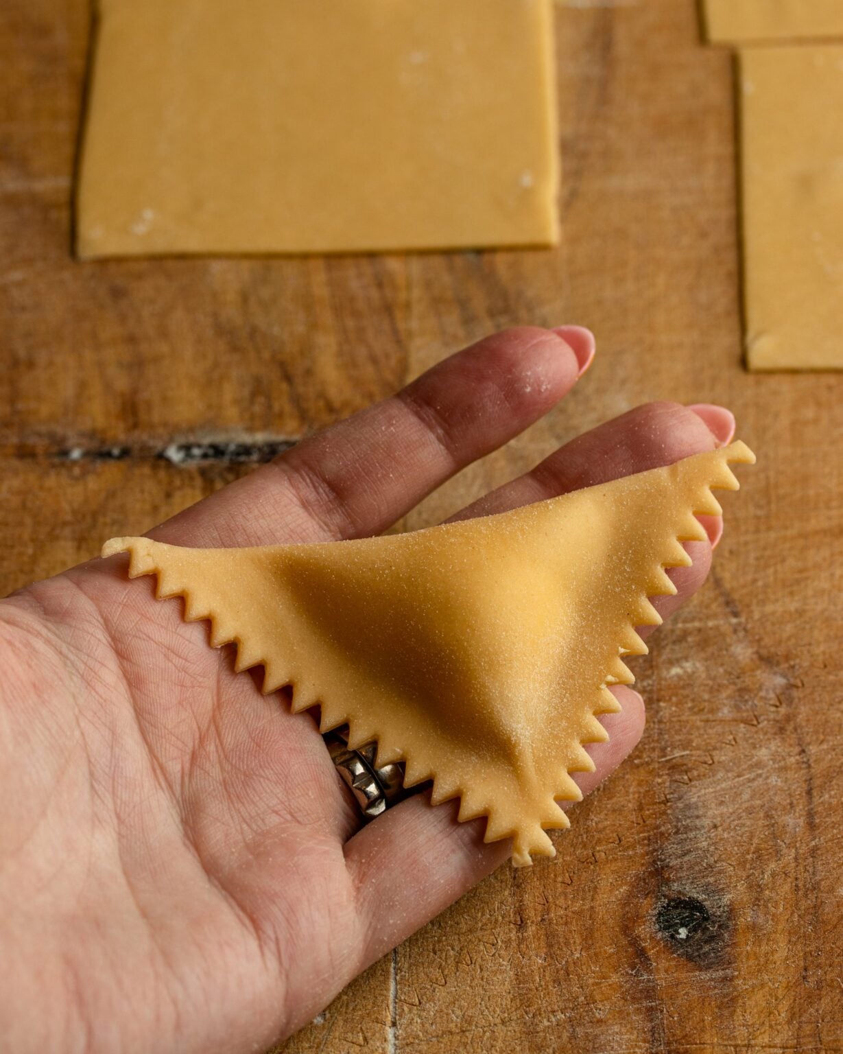 Triangoli with a simple ricotta filling - The Burnt Butter Table
