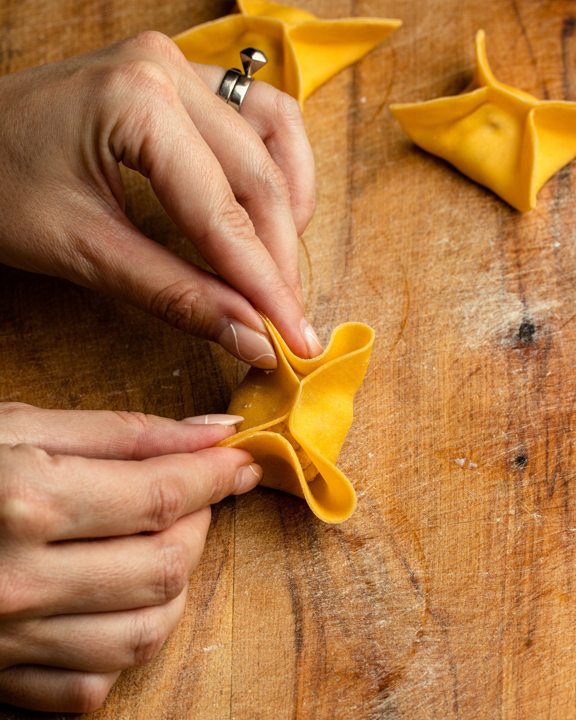 Bacon and ricotta filled Lanterne in a thyme butter - The Burnt Butter ...