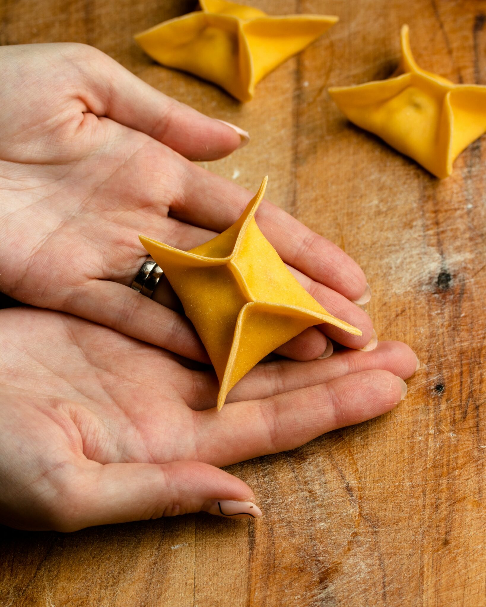 Bacon and ricotta filled Lanterne in a thyme butter - The Burnt Butter ...