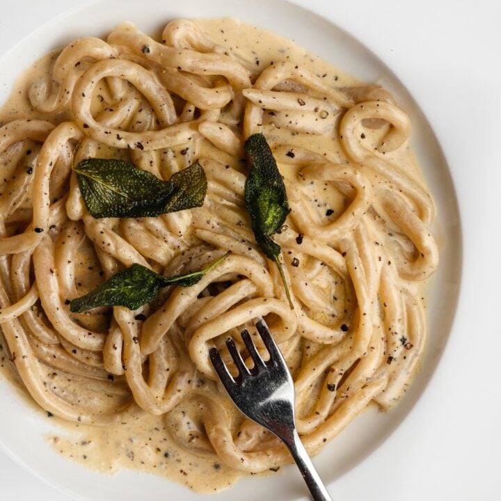 Easy creamy peppery pasta sauce - The Burnt Butter Table