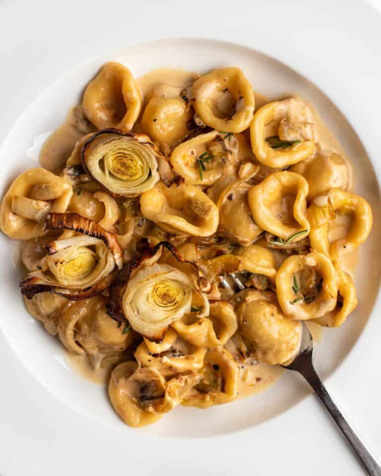 Delicious Caramelized Creamy Leek Pasta - The Burnt Butter Table