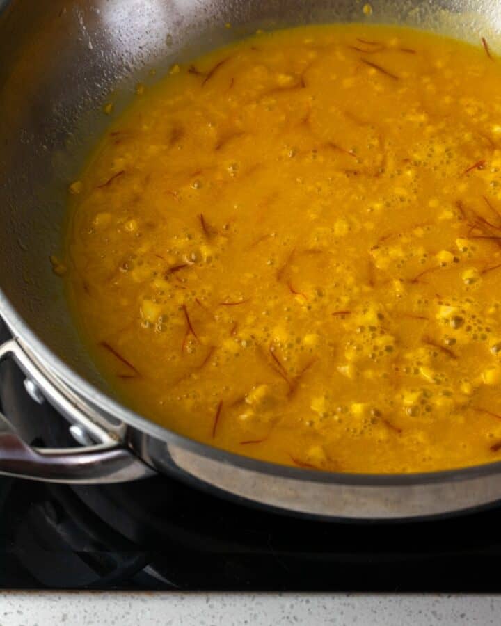 Easy Creamy Saffron Pasta Sauce - The Burnt Butter Table