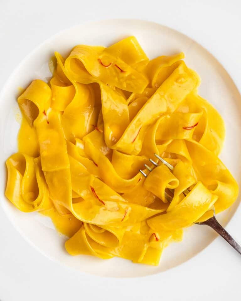 Easy Creamy Saffron Pasta Sauce - The Burnt Butter Table