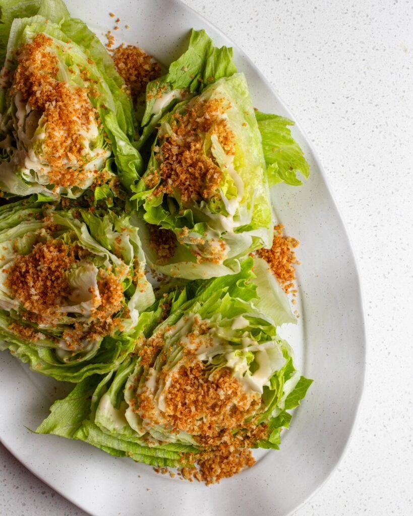 Easy Iceberg Wedge Salad (perfect pasta side dish) - The Burnt Butter Table