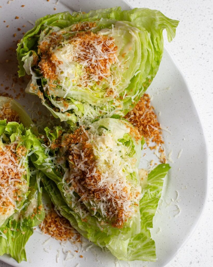 Easy Iceberg Wedge Salad (perfect pasta side dish) - The Burnt Butter Table