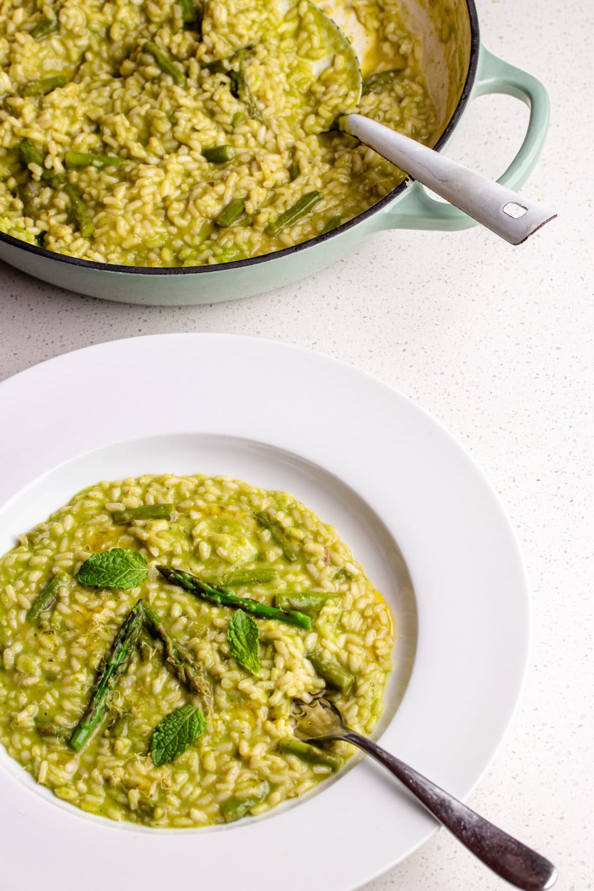 Delicious Spring Risotto with Asparagus and Peas - The Burnt Butter Table