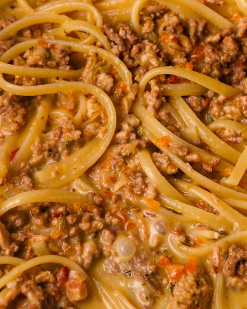 Easy Ragu Bianco (delicious white bolognese sauce) - The Burnt Butter Table