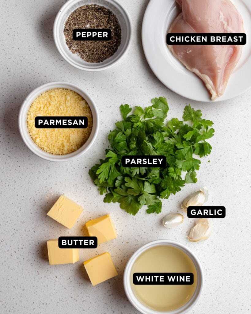 Garlic parmesan pasta with chicken (no cream) - The Burnt Butter Table