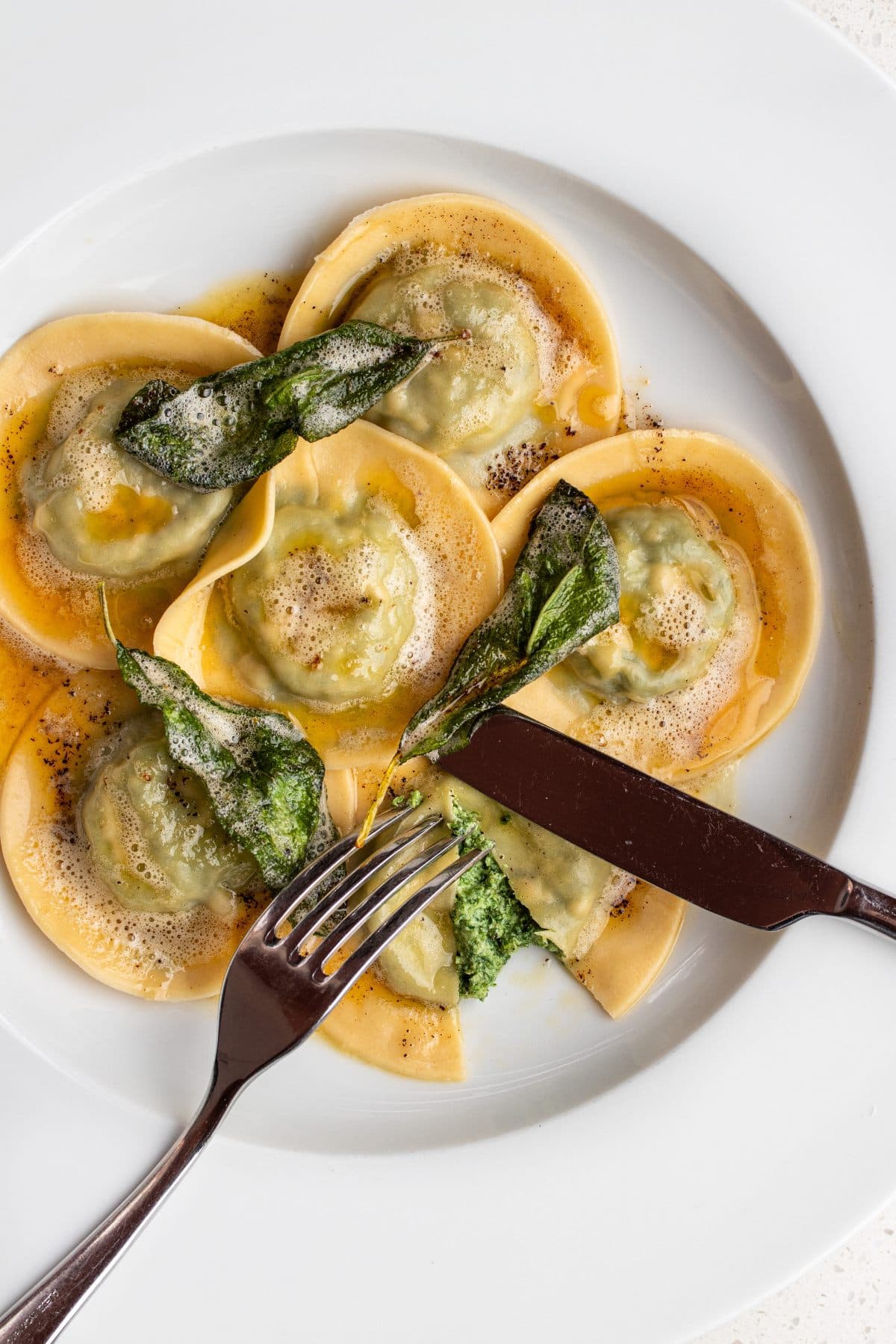 Classic Homemade Spinach Ricotta Ravioli - The Burnt Butter Table
