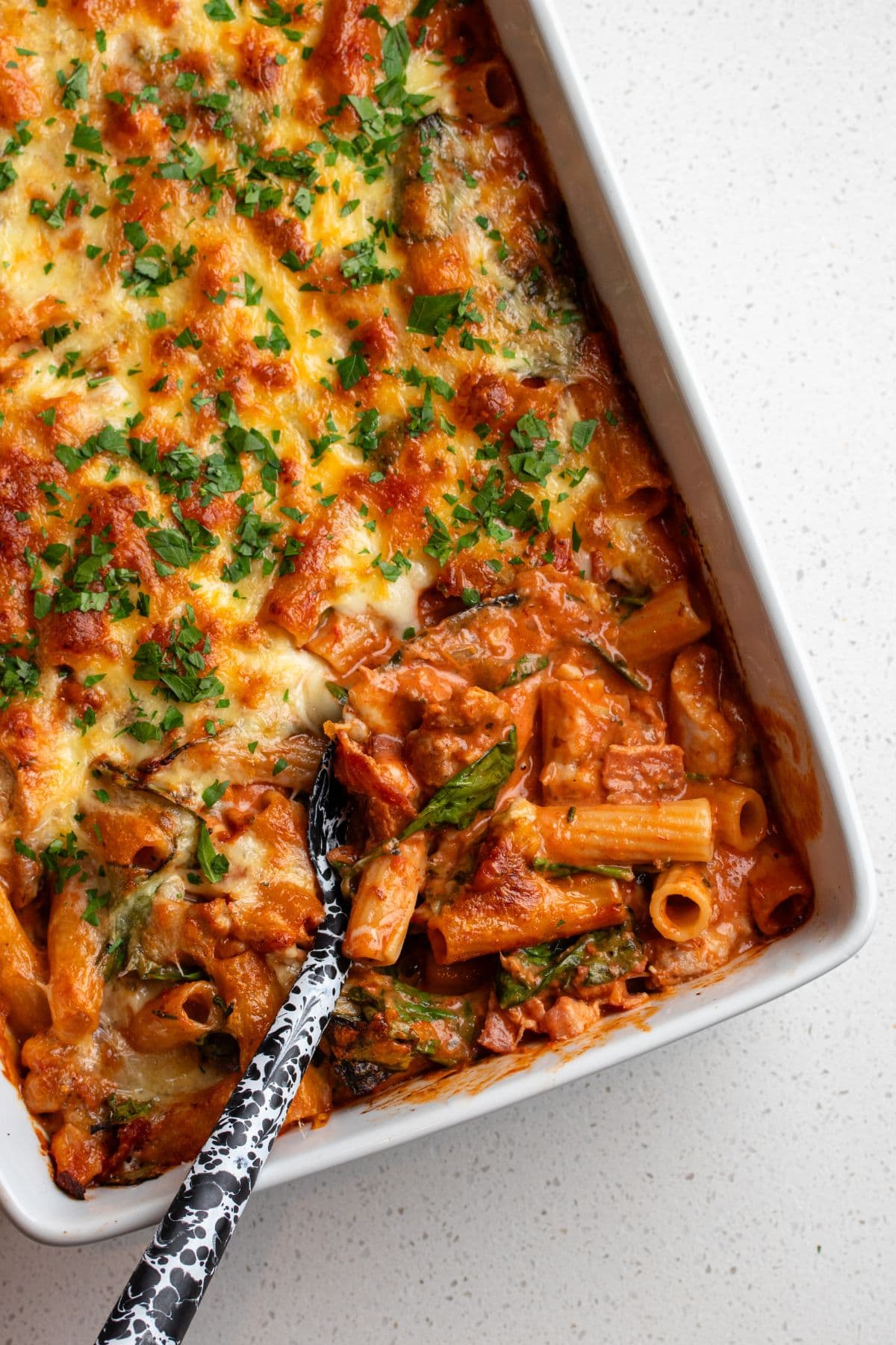 Chicken Pasta Bake (Creamy Tomato Style) - The Burnt Butter Table