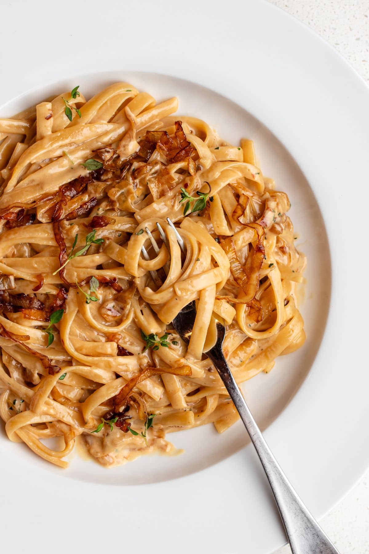 Creamy Caramelized Onion Pasta - The Burnt Butter Table